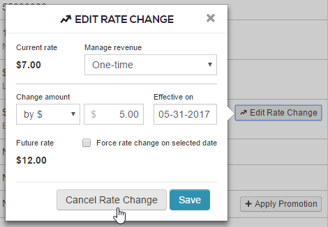 Changing Rent Rates – storEDGE