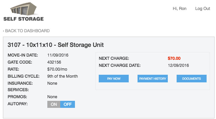 Rental Center™ - Customer View – storEDGE