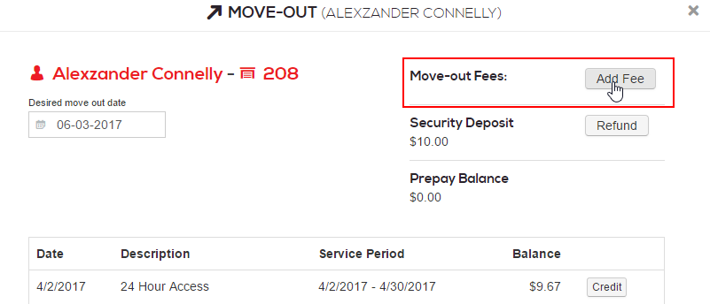 Adding Fees – storEDGE