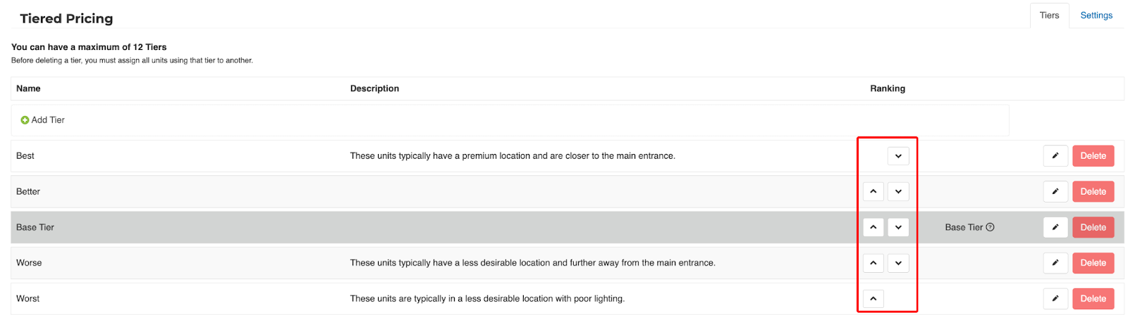 How do I enable Tiered Pricing? – Storable EDGE Help Center