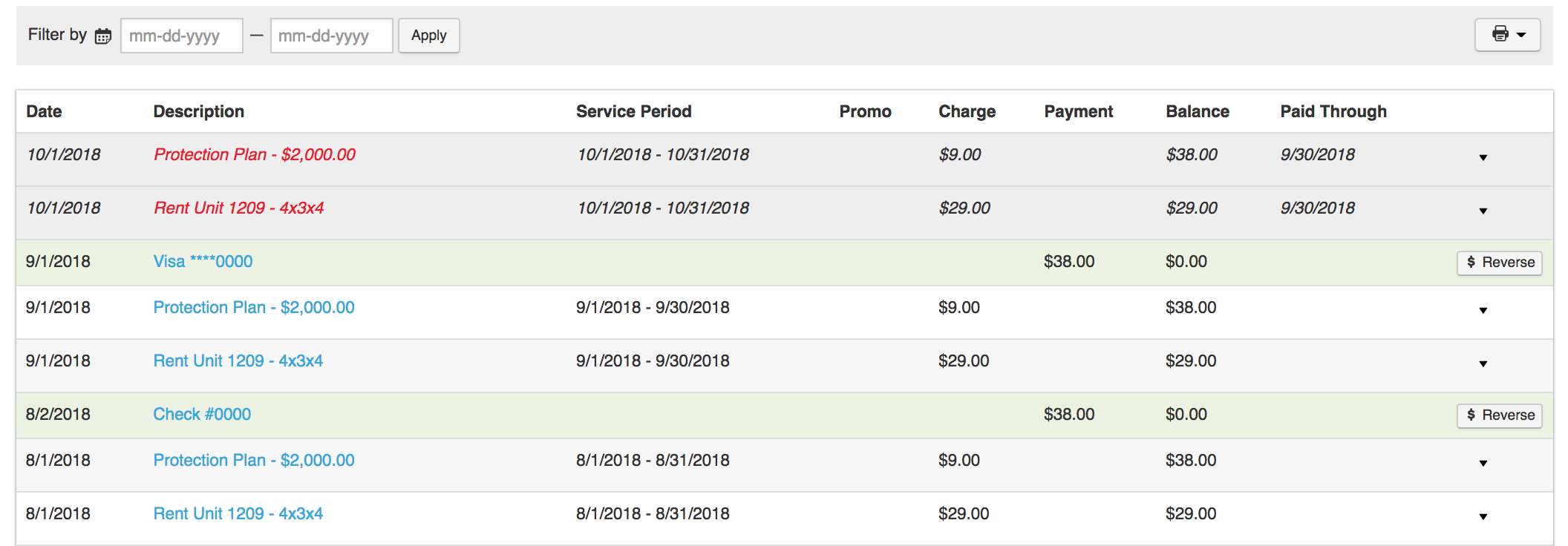 Navigating The Tenant Ledger StorEDGE