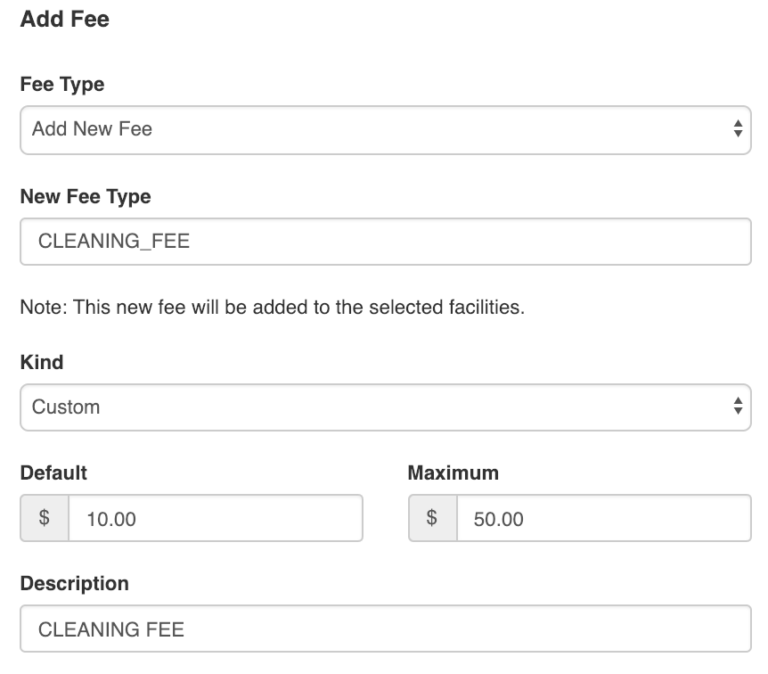 Fee Settings – storEDGE