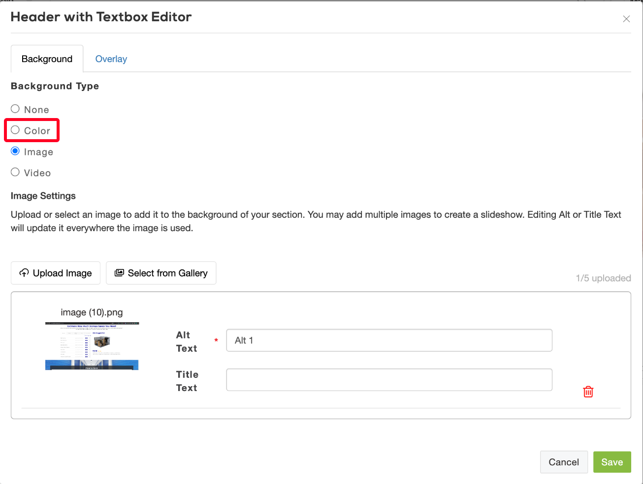 Adding or editing a background color, image, or video on your Storable Website – Storable EDGE ...