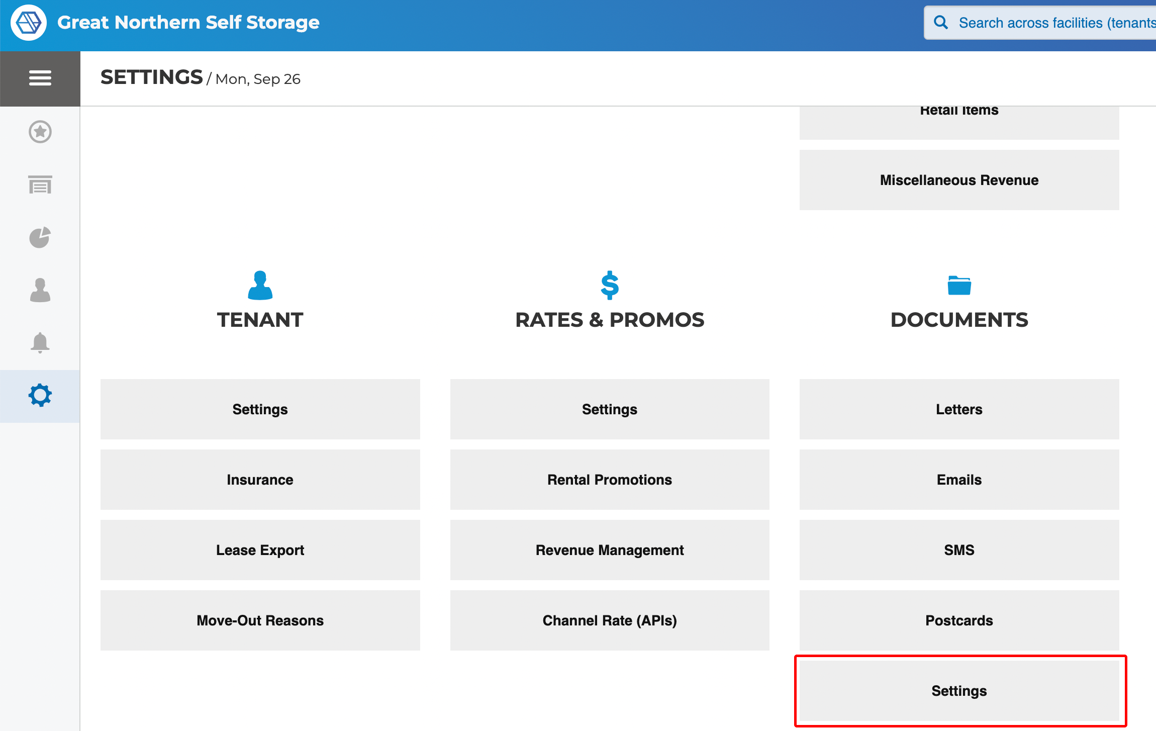 Communication Blackout Settings – storEDGE