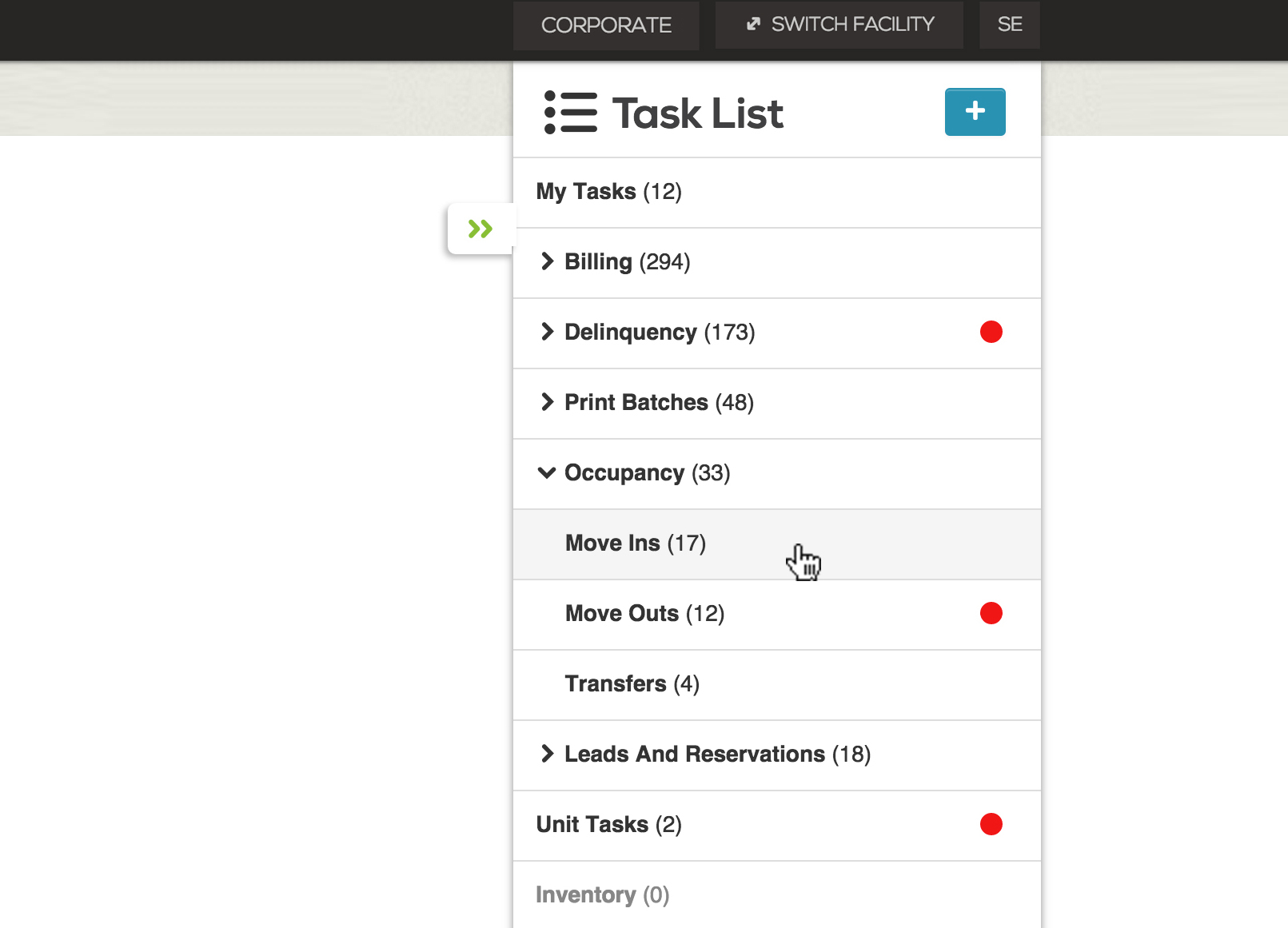 The Task List – Storable EDGE Help Center